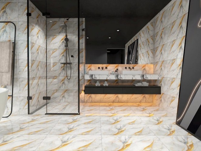 GAOGE | Tiles | 16 X 32 | TC48GG008P | Floor Tile | Polished | White ...