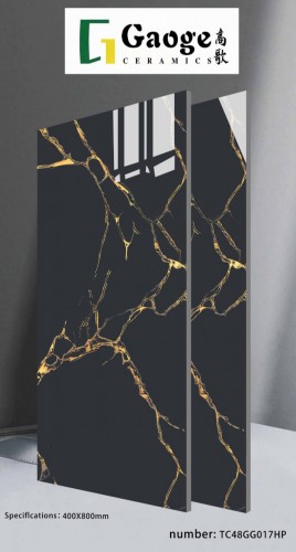 GAOGE | Tiles | 16 X 32 | TC48GG017HP | Floor Tile | Polished | Black ...