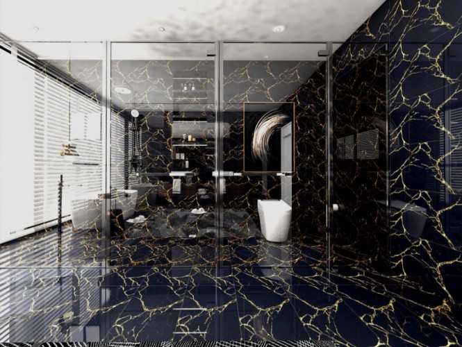 GAOGE | Tiles | 16 X 32 | TC48GG017HP | Floor Tile | Polished | Black ...